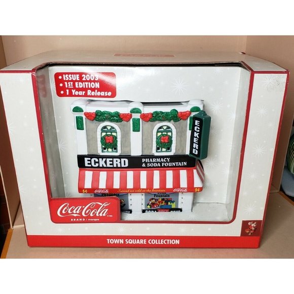 Coca Cola | Holiday | Coca Cola Town Square Collection Fiber Optic 203 ...